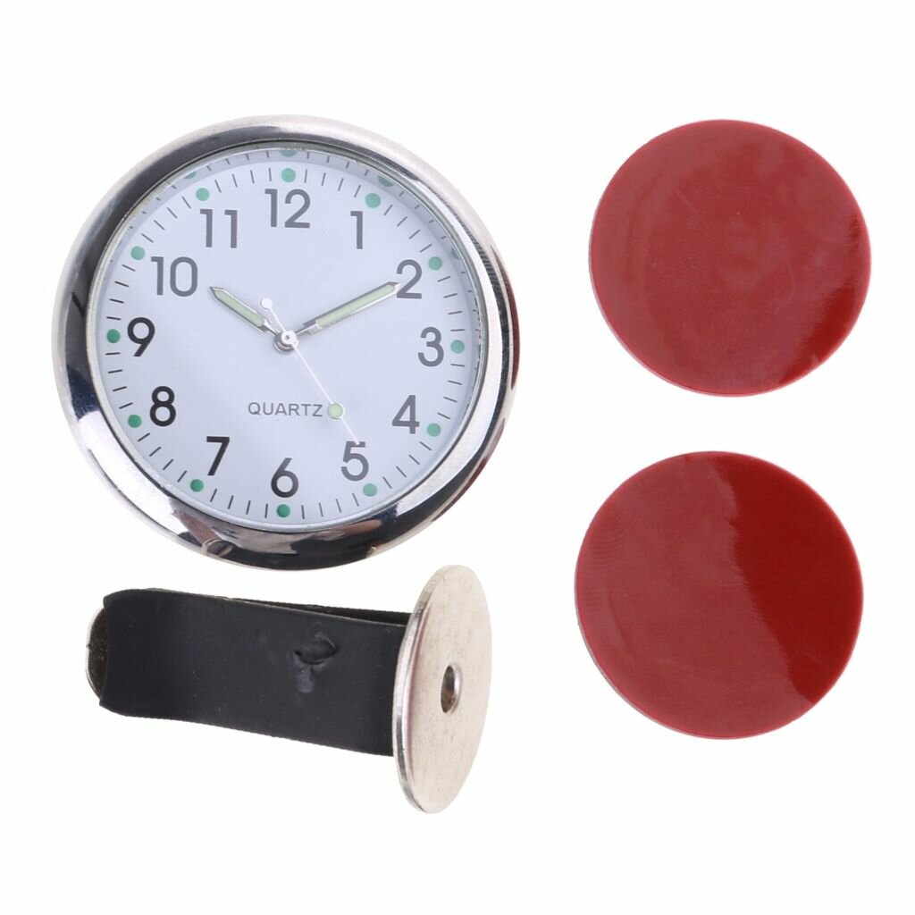 Автомобильные ночные часы с креплением на вентиляцию - белые