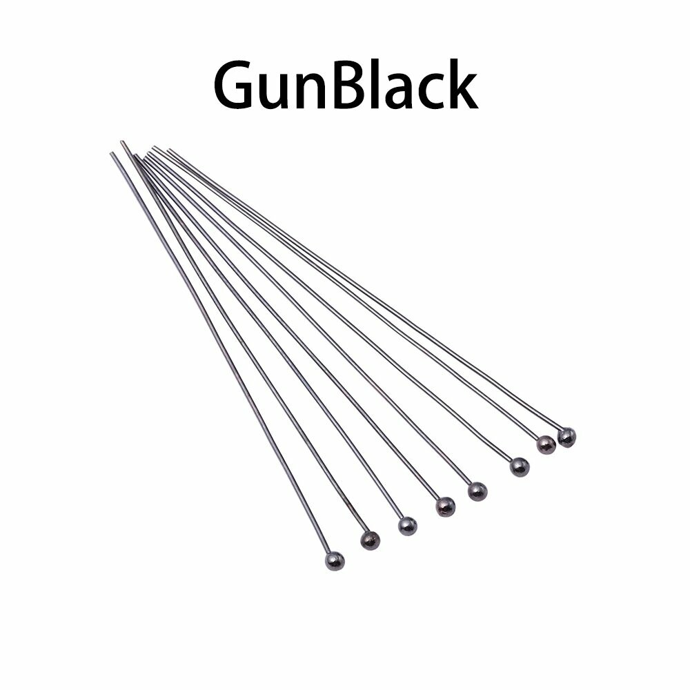 Булавки с шариком Gun Black, 16-50 мм, 8 цветов
