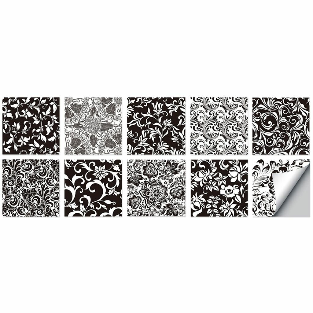 1 комплект из 10 листов, наклейки на мраморную плитку для ванной комнаты DIY wall tile stickers-HT10-10CM