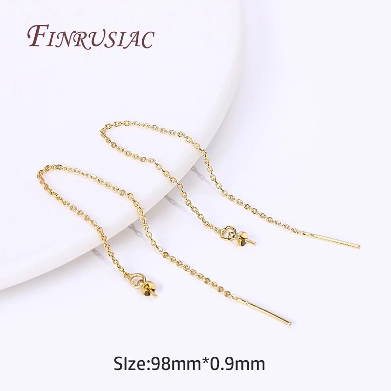 Серьги-швензы FINRUSIAC, 18K позолота, 5 пар