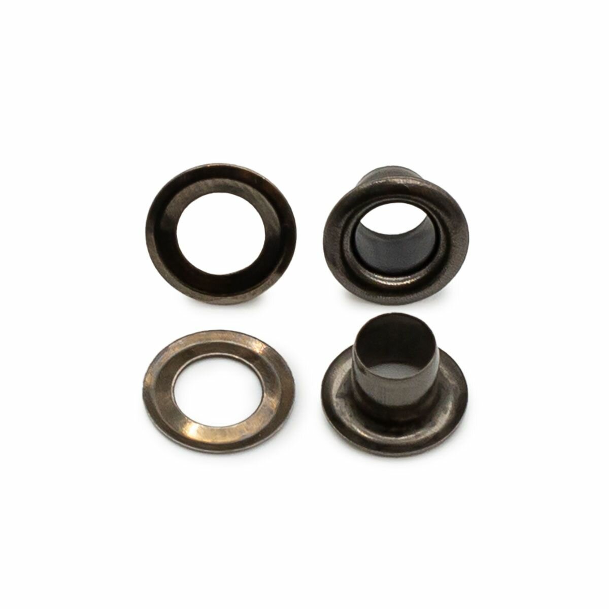 Люверс №2 (d-4,4мм, h-5,42мм) металл (уп. 100шт) NEW STAR (черный никель)