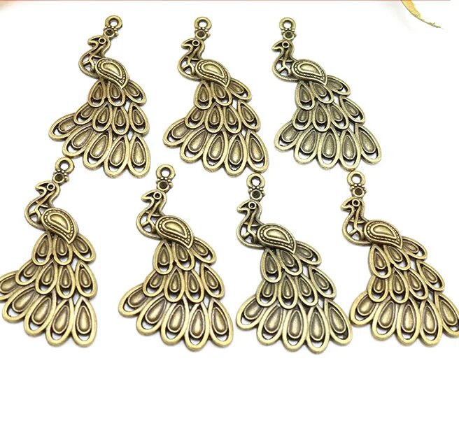 Ювелирные изделия в поисках и комплектующие бронза Феникс большой кулон перо павлина аксессуары diy # JY125