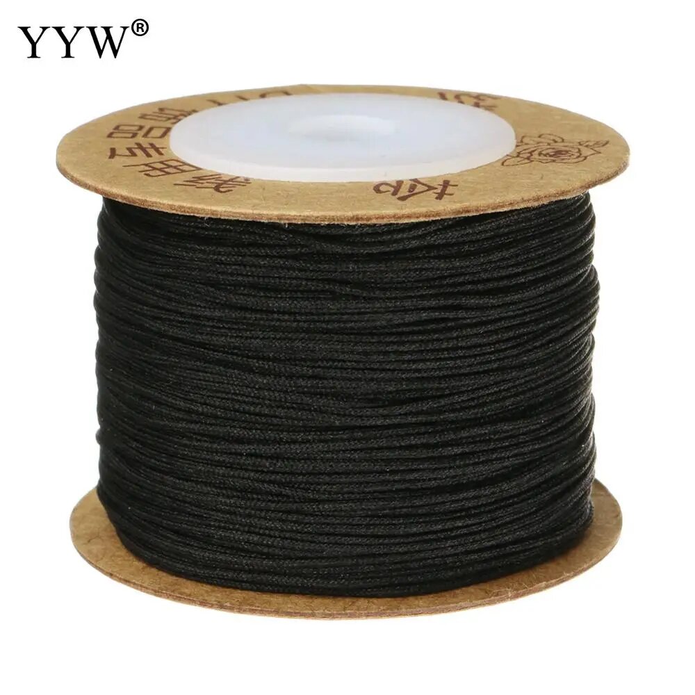 Черный нейлоновый шнур YYW, 0,6 мм, 100 м