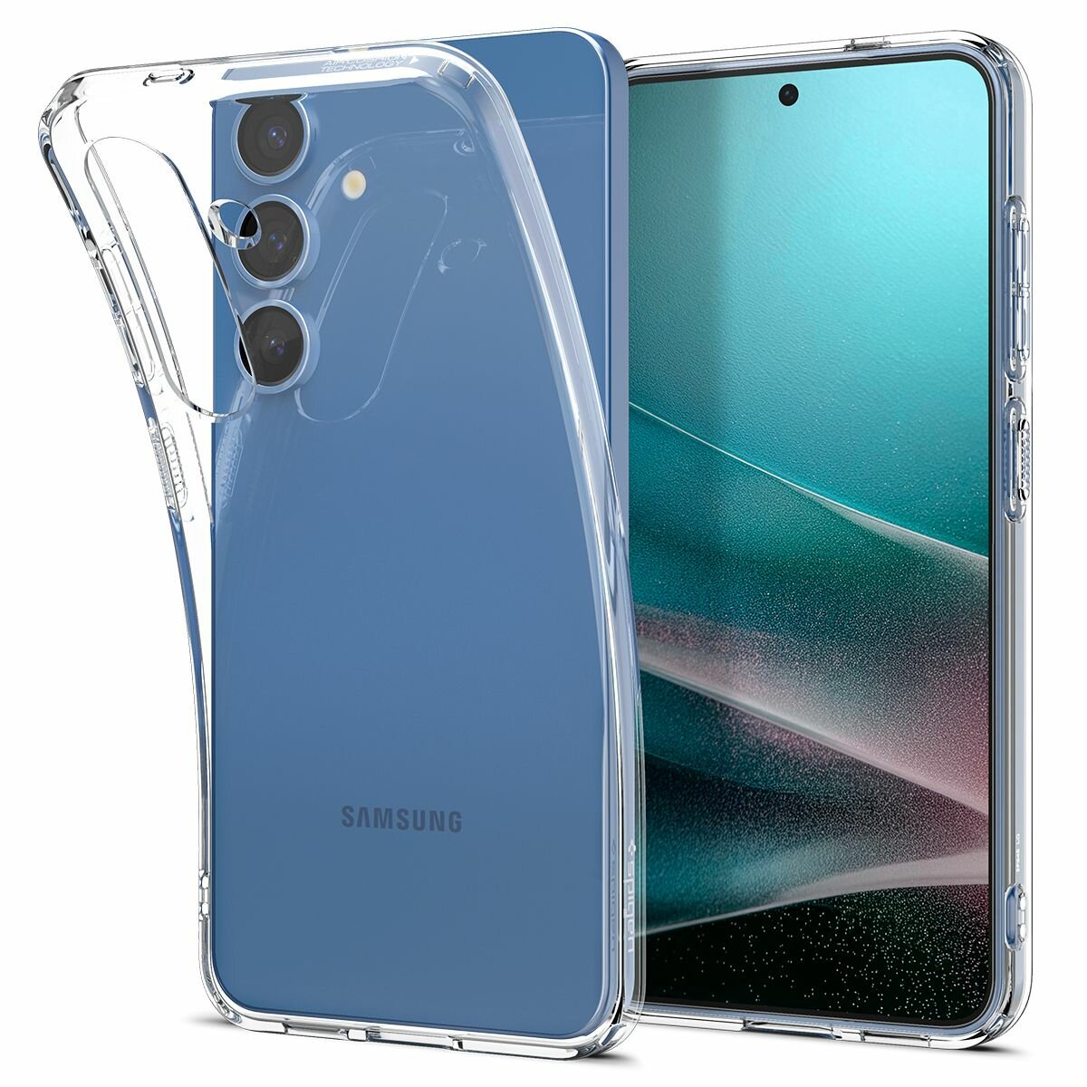 Чехол Spigen на Samsung Galaxy S25 Plus (ACS08974) Liquid Crystal / Спиген для Галакси С25 Плюс силиконовый, противоударный, с защитой камеры, прозрачный