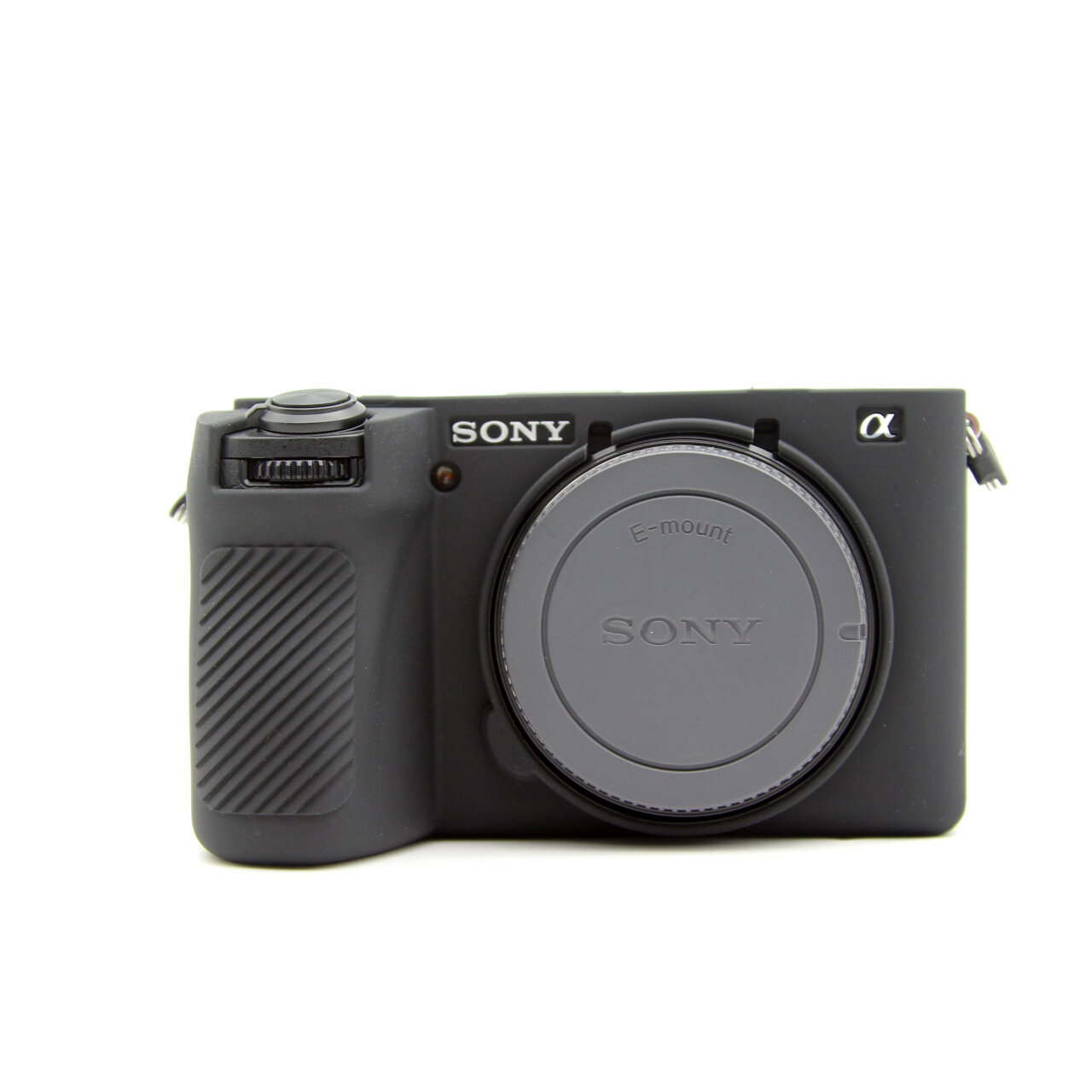 Силиконовый противоударный чехол MyPads Antiurto для фотоаппарата Sony Alpha A6700 ультра-тонкий черный