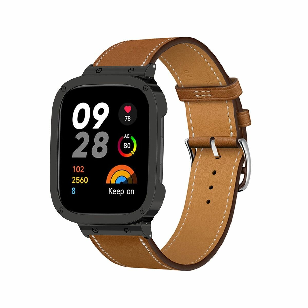 Ремешок MyPads для Xiaomi Redmi Watch 3 Active/Redmi Watch 3 Lite, кожаный