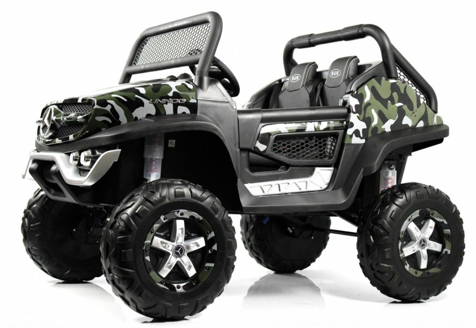 Детский электромобиль Mercedes-Benz Unimog Concept P555BP 4WD камуфляж (Лицензионная модель) с дистанционным управлением, полноприводный