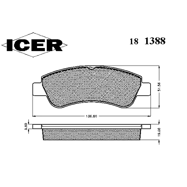 ICER 181388-402 181388 колодки тормозные дисковые пер.\ Peugeot (Пежо) 307, Citroen (Ситроен) Xsara (Ксара)