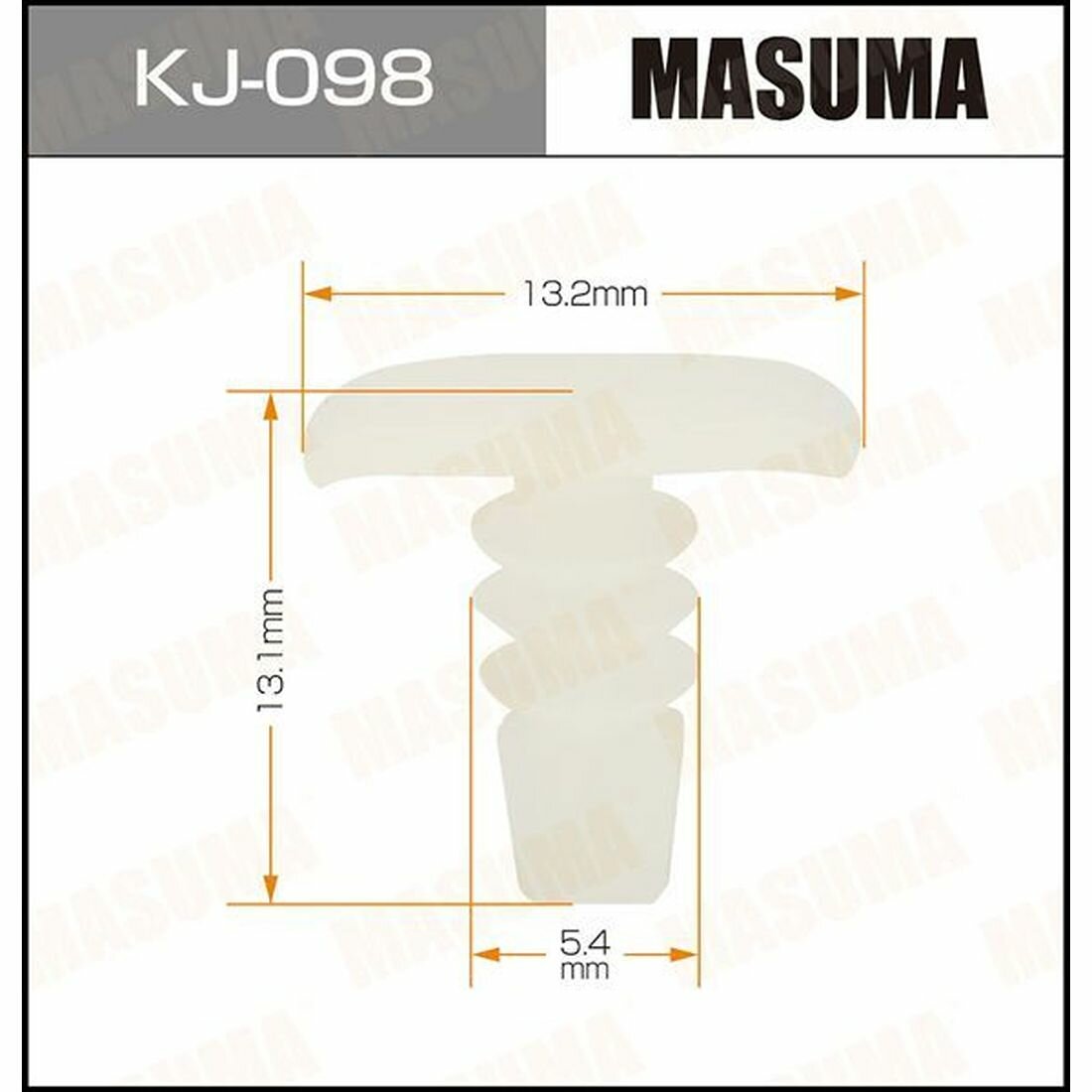 Клипса автомобильная (автокрепеж) для японских автомобилей Masuma KJ-098 50шт.