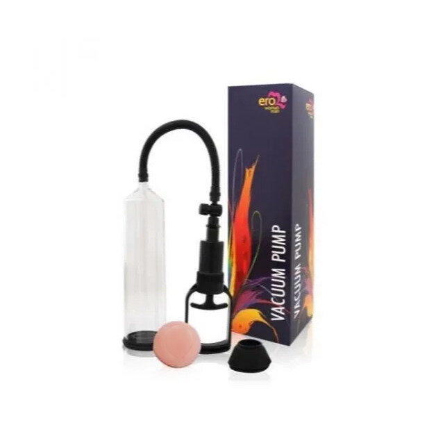 10064 Помпа мужская VACUUM PUMP 20 см х 6 см, увеличитель пениса