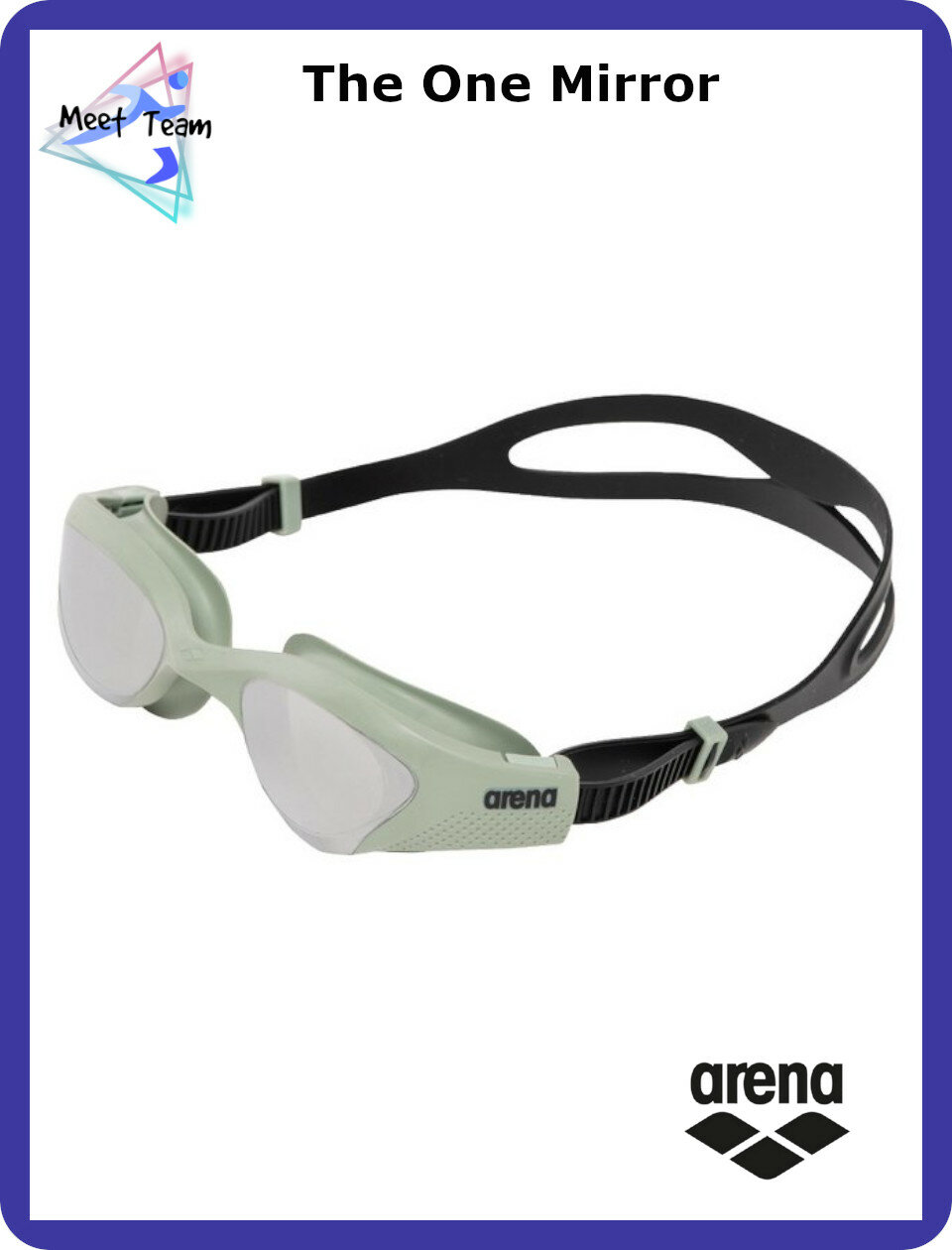 Очки Arena THE ONE MIRROR (черный-нефрит)