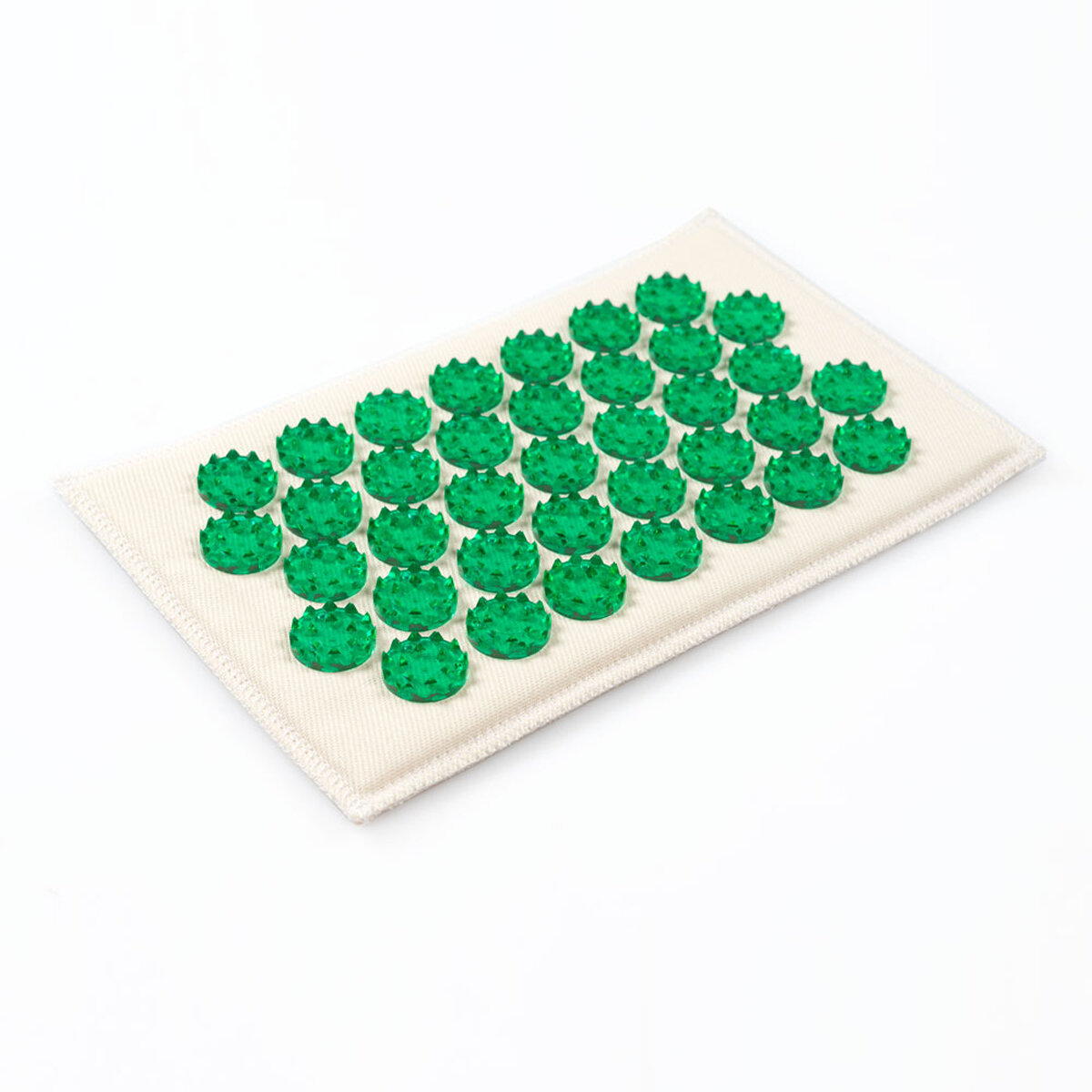 Коврик массажный "Тибетский аппликатор" на мягкой подложке, 12*22 см, зеленый