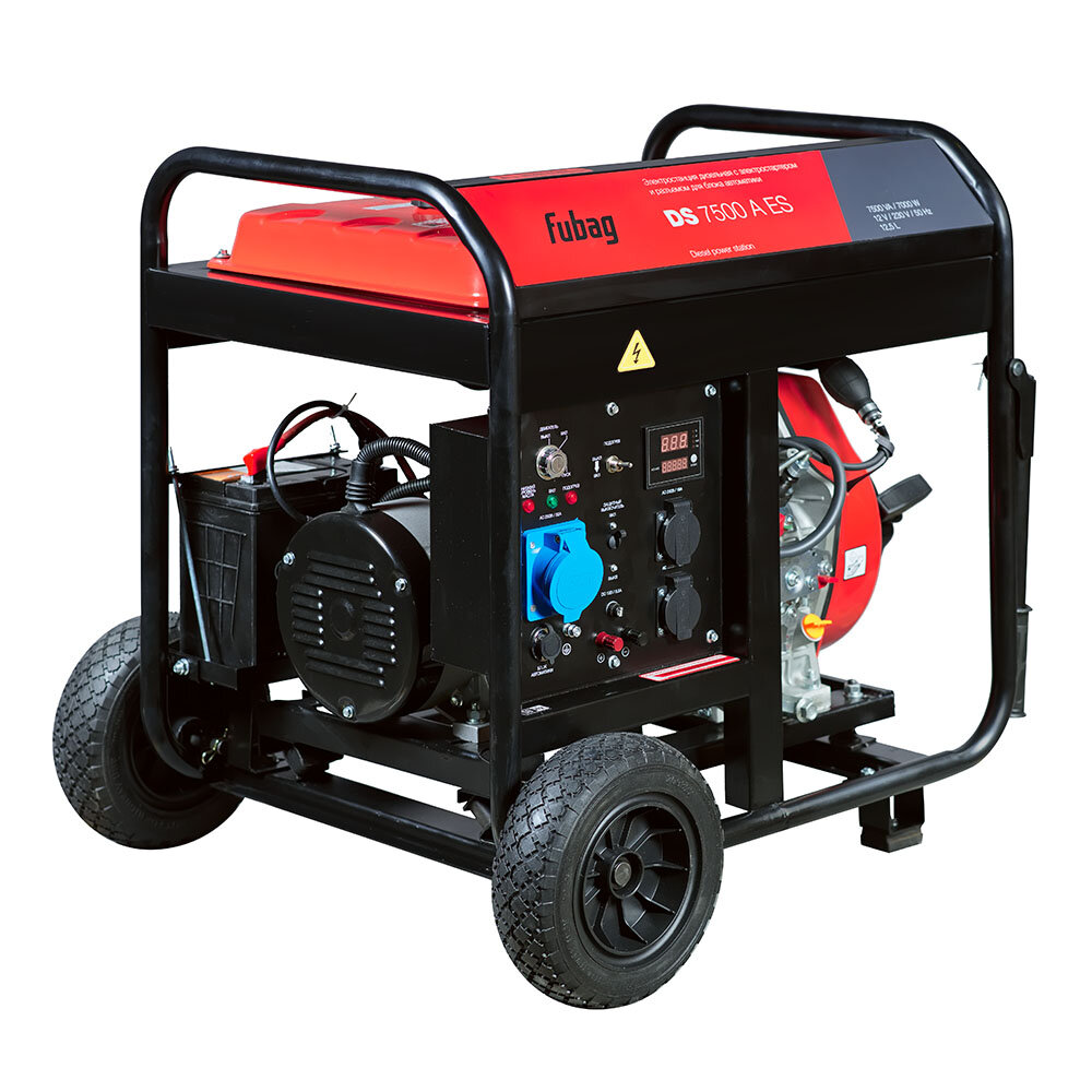 Дизельный генератор с электростартером и коннектором автоматики FUBAG DS 7500 A ES