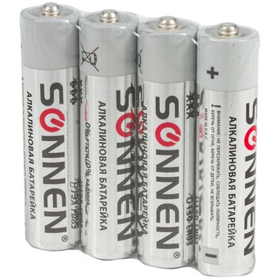 Батарейки комплект Sonnen Alkaline, ААА(LR03, 24А) короб 24 шт, 455096