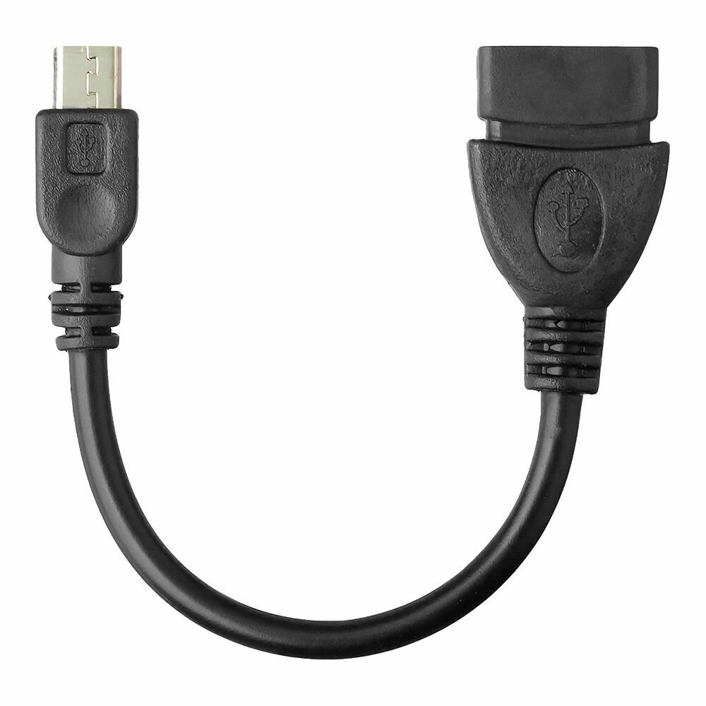 OTG адаптер USB-MicroUSB, черный (европакет)
