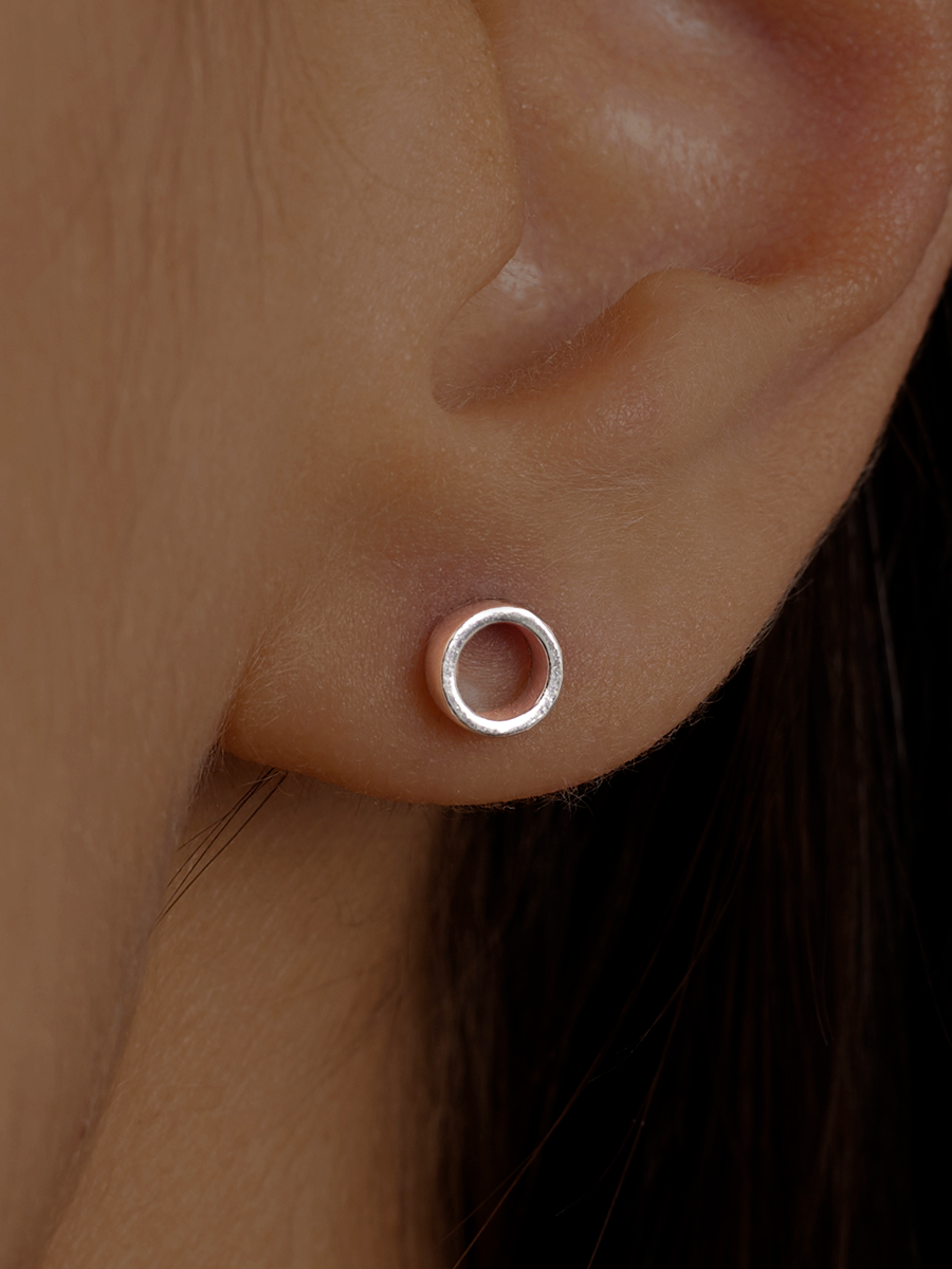 Серьги пусеты, серебро, 925 проба, родирование