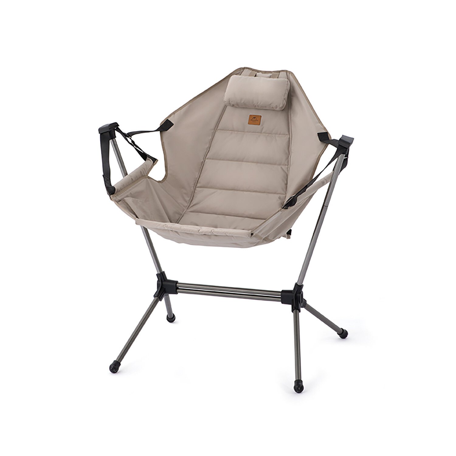 Кресло туристическое Naturehike складное, бежевое, до 120 кг