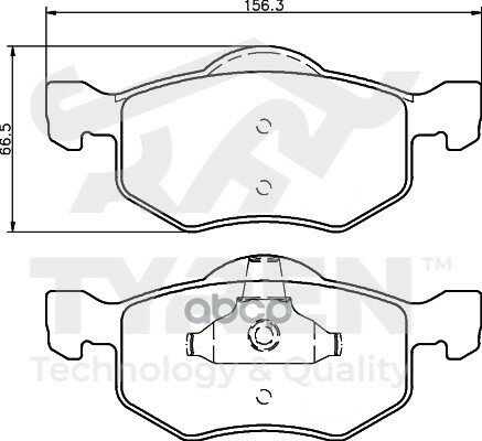 Колодки тормозные дисковые Ford Maverick 01>, Escape 01>; Mazda Tribute (EP) 00> TYREN арт. TYR1213601