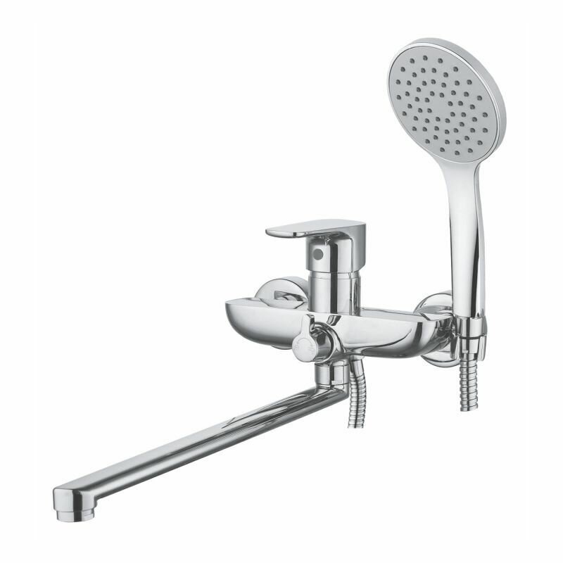 Смеситель для ванны GROSS AQUA Evo (7121297С-35L(F)) с длинным изливом