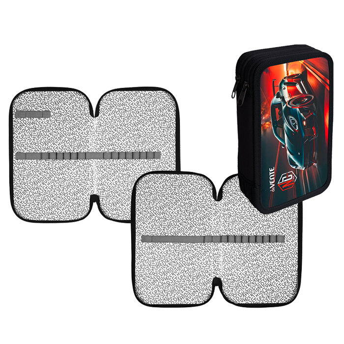 Пенал школьный на молнии deVente "No Limitsi", 2 отделения, из ткани, с конгревным тиснением