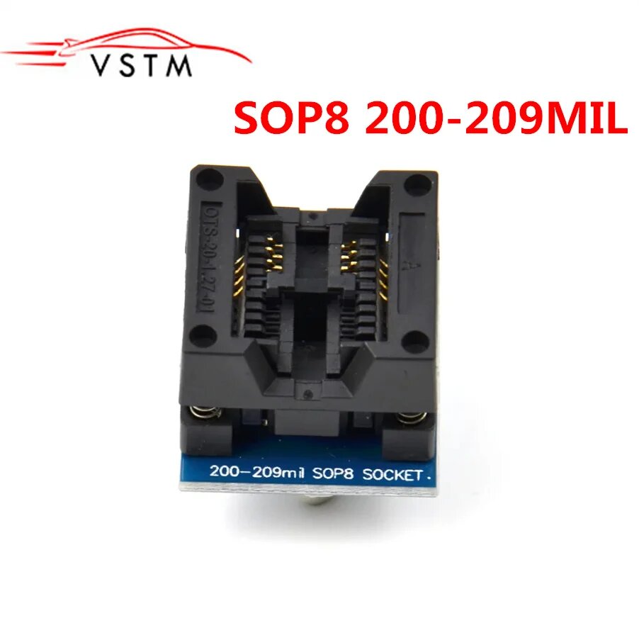 Широкое сиденье SOIC8 SOP8 на DIP8, широкий адаптер для программатора 200 мил, синий