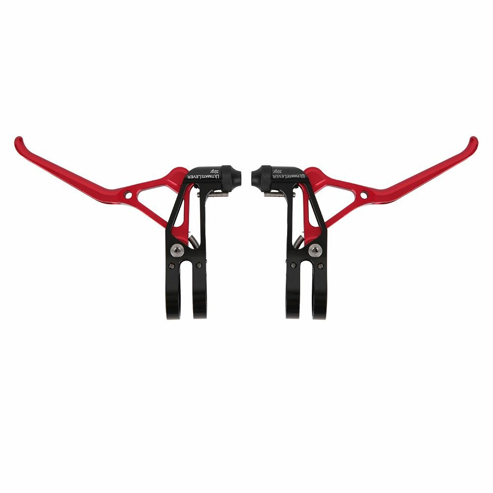 Регулируемый тормозной рычаг для горного велосипеда, тормозная система на руле из алюминиевого сплава, черно-красная, простая в установке и регулируемая для руля разных размеров