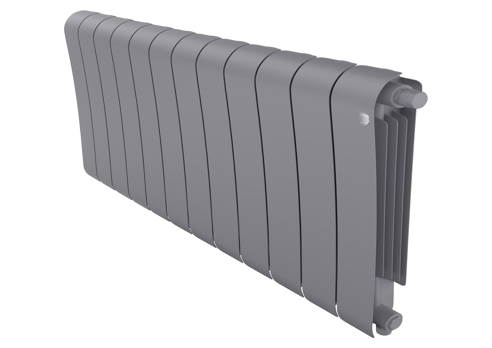 БиМеталлический радиатор Royal Thermo Infinity Silver Satin 300 VR80 \ 14 секций \ с нижним правым подключением