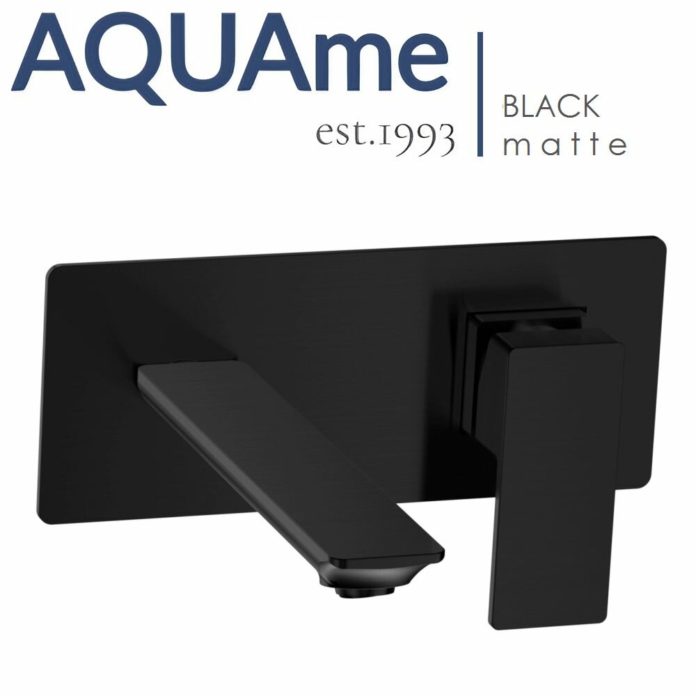 Смеситель для раковины AQUAme Savona матовый черный AQM6815MB