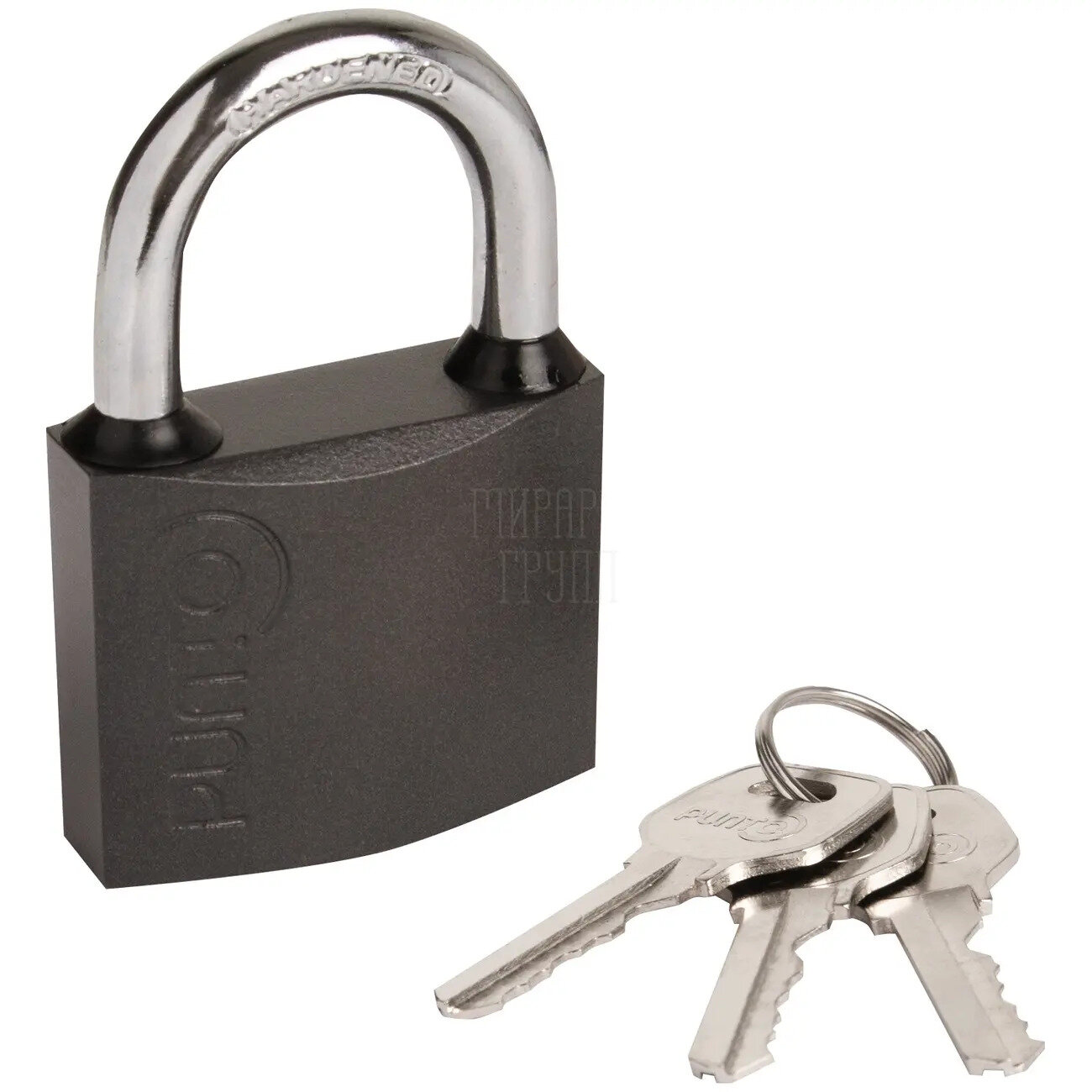 Замок Punto (Пунто) навесной PK-0150 3 key англ. ключ. никель