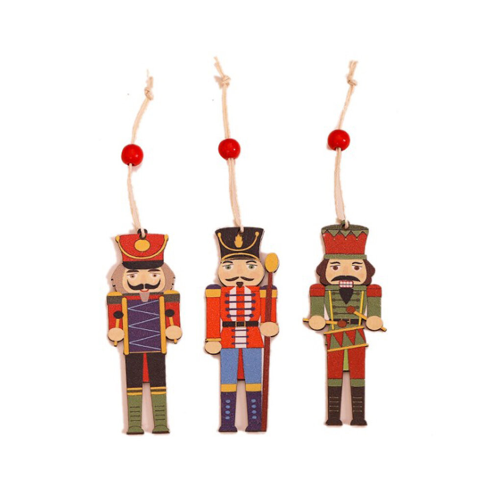 Подвеска в виде Щелкунчика на рождественскую елку, деревянный солдатик из орехового дерева, украшение для рождественской вечеринки, стены, камина, окна.