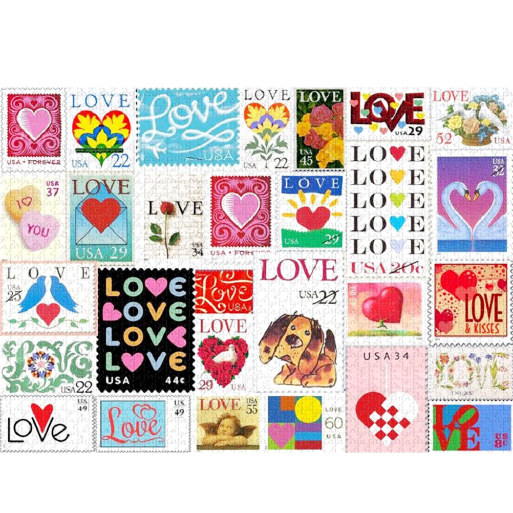 Пазл Love Stamps, 200 деталей, игра-головоломка для упражнений на мозг для пары