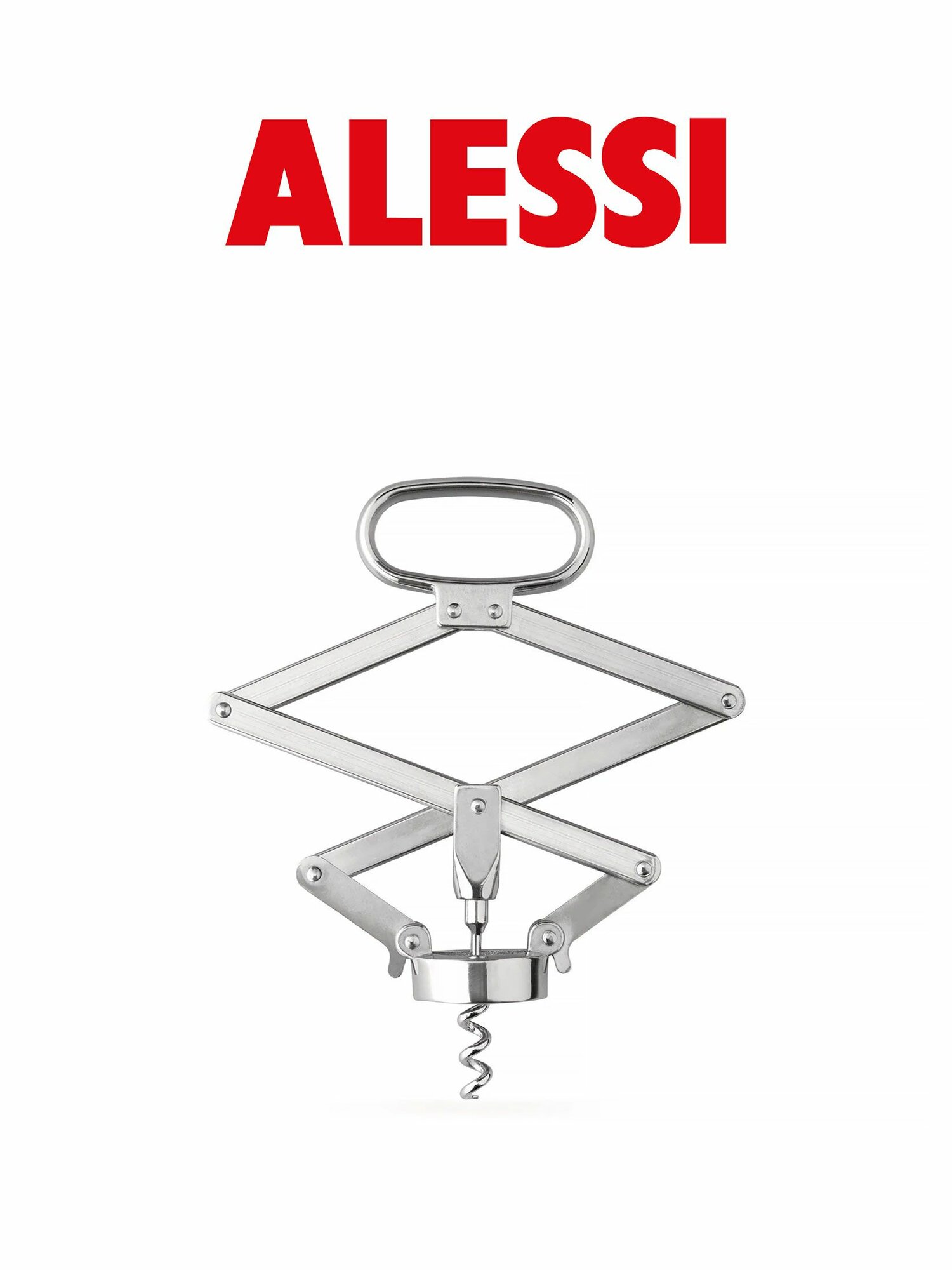 Штопор для вина Alessi "Socrates" JM06, нержавеющая сталь 18/10