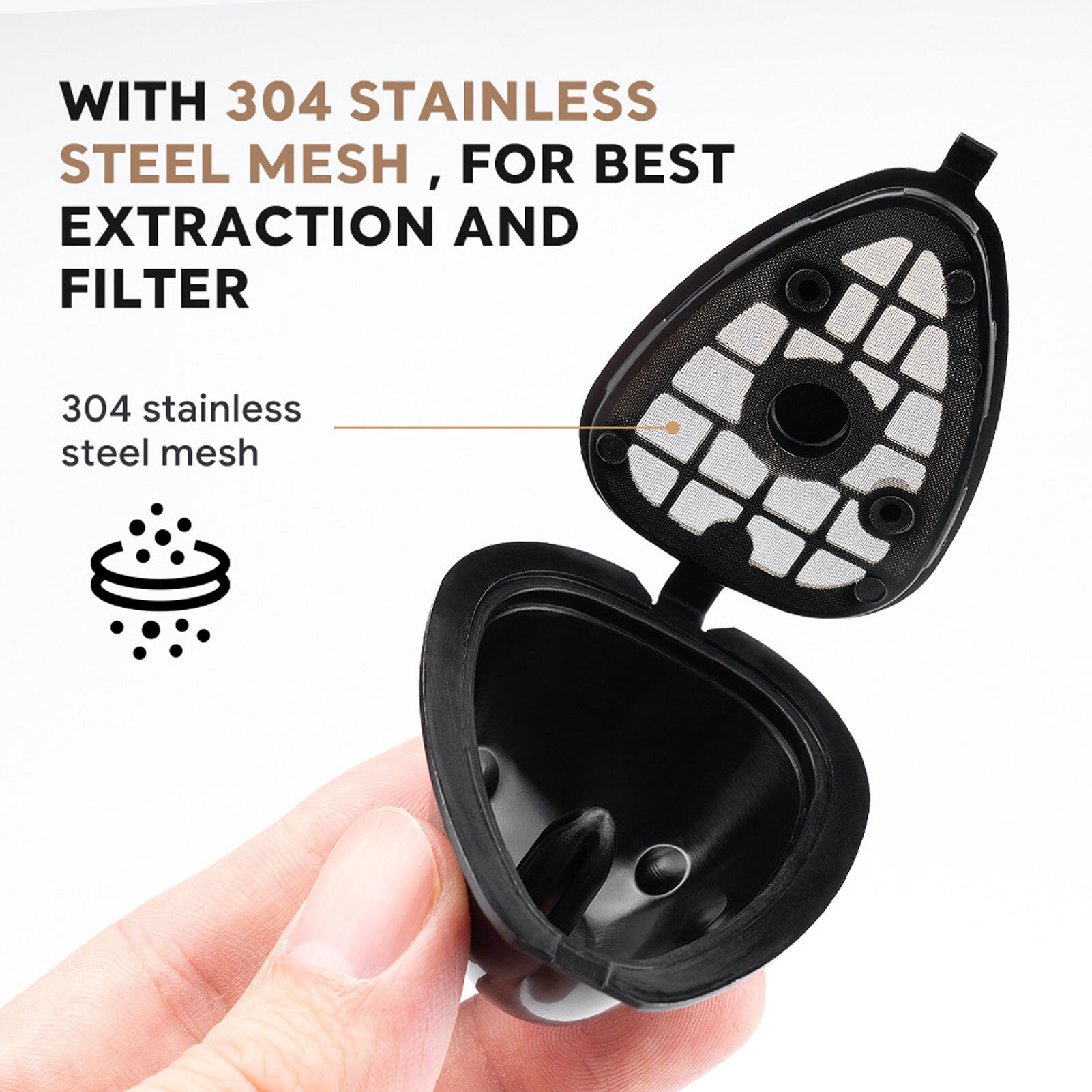 Кофейный капсульный фильтр, полипропиленовая многофункциональная многоразовая капсульная капсула тонкой фильтрации для ST 9662 62