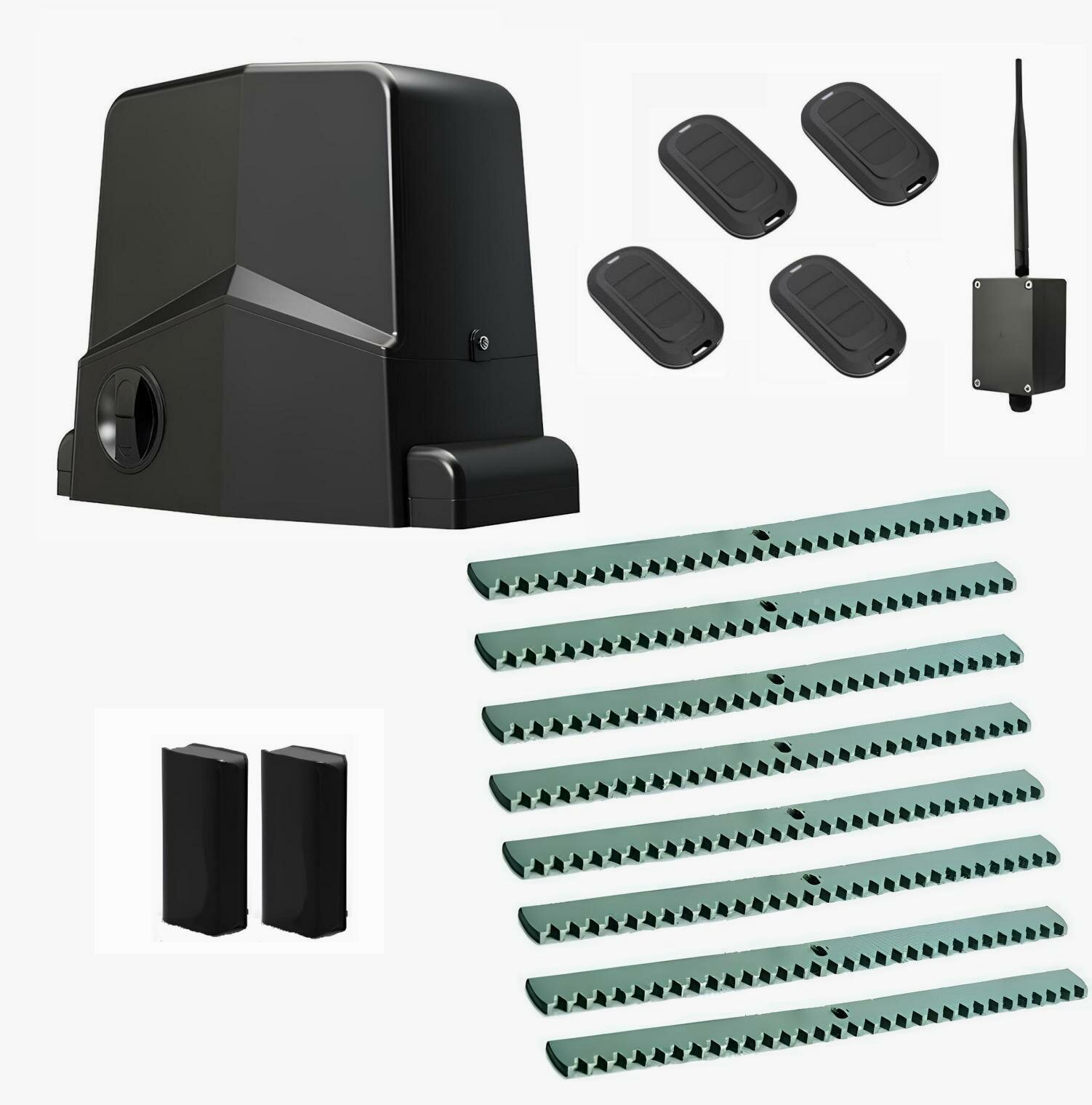 Автоматика для откатных ворот ARW-600MKIT FA8-BT-T4, комплект: привод, фотоэлементы, 4 пульта, 8 реек, Bluetooth-модуль