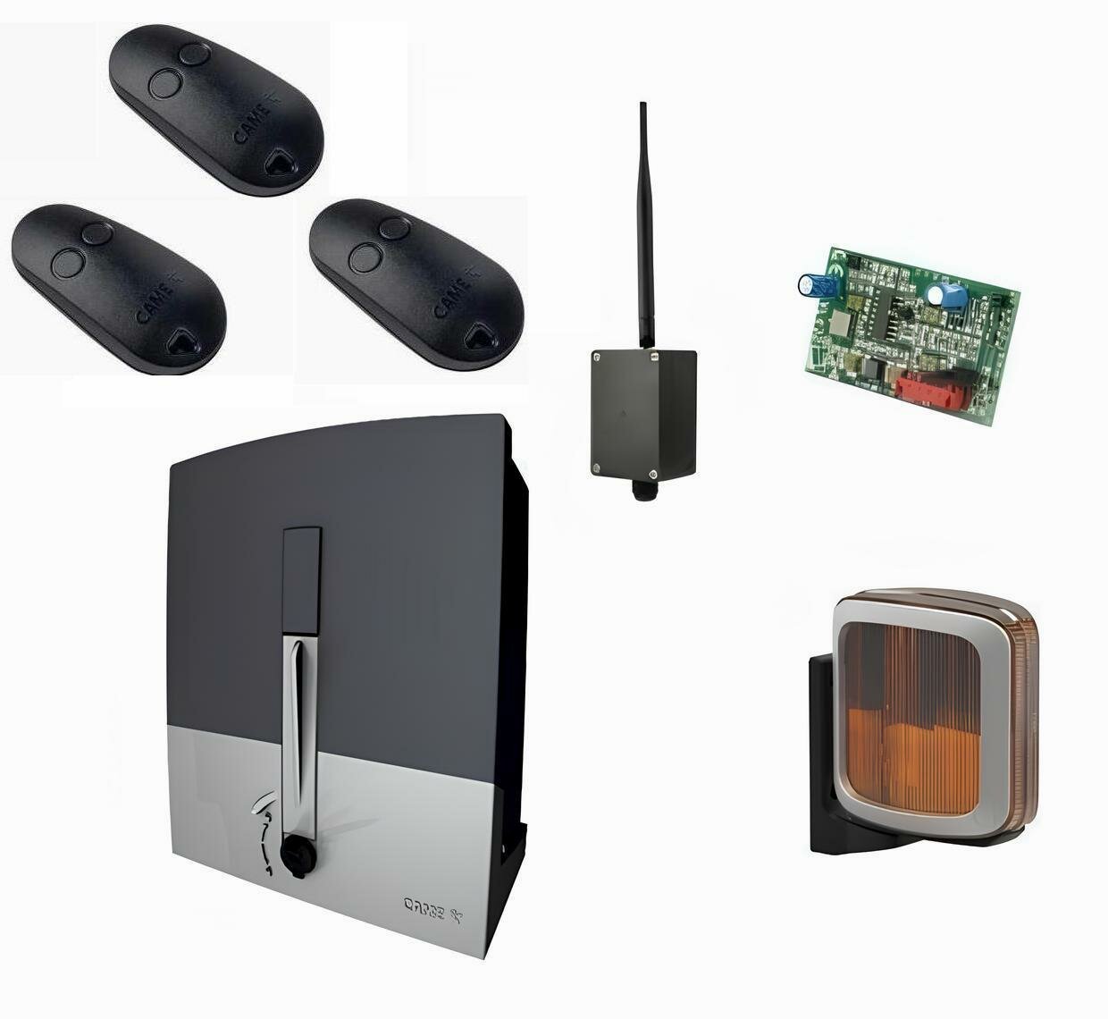 Автоматика для откатных ворот BXL04AGS KIT-LA-BT-Т3, комплект: привод, радиоприемник, 3 пульта, лампа, Bluetooth-модуль