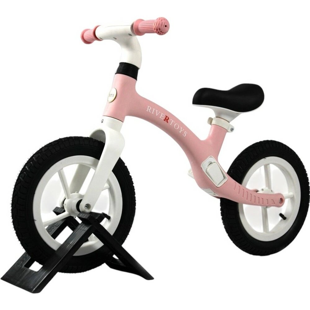 Детский беговел RiverToys (HB-001) (розовый) 2+ беговой велосипед
