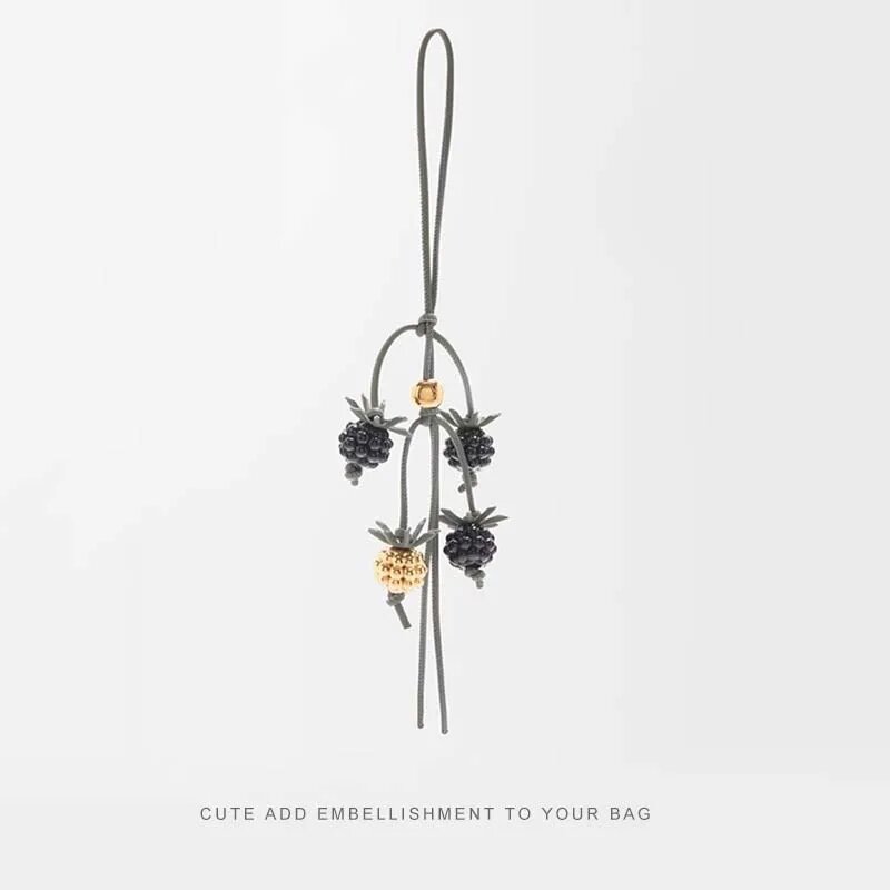 Очарование с фруктами и цветами, шелковица, клубника, помидор, горох, насекомое, ромашка, тюльпан, дерево, сумка для ключей, аксессуары