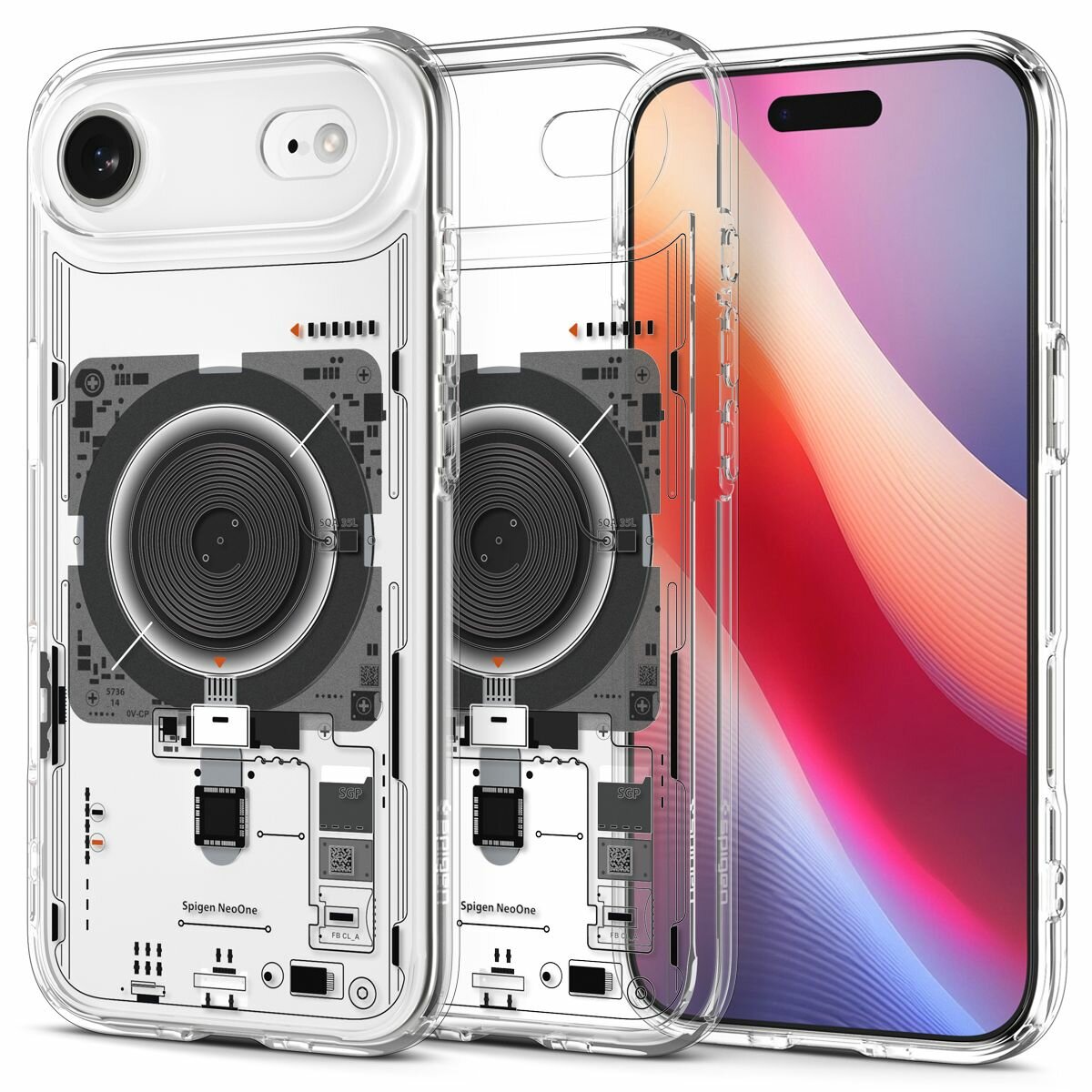 Чехол Spigen на iPhone Air (ACS10321) Ultra Hybrid (MagSafe) / Спиген Чехол для Айфон Аир Прозрачный/Внутренности