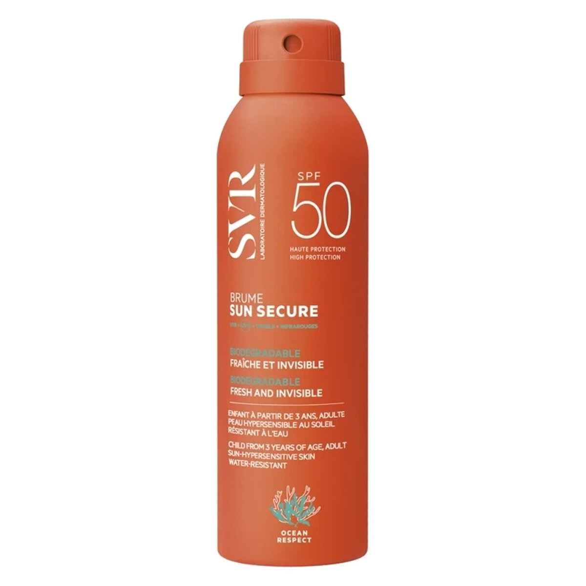 SVR Солнцезащитный спрей-мист для лица и тела Brume Sun Secure Mist SPF50 200мл