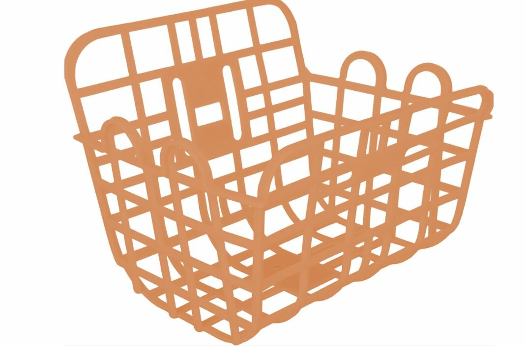 Корзина для велосипеда детская, пластиковая, красная