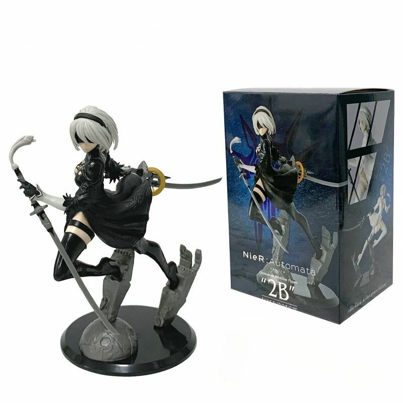 Фигурка Ниер: Автомата Белый Борьба Еруха / NieR: Automata 2B 18сm