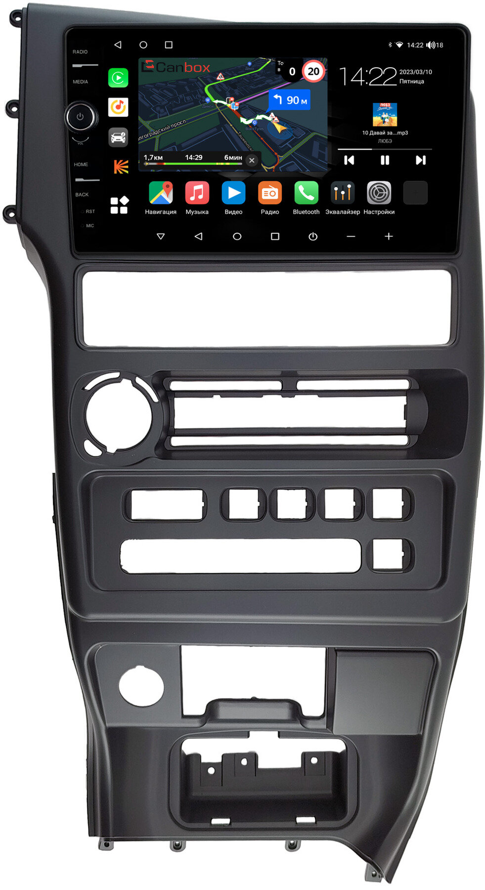 Штатная магнитола Lada ВАЗ 2108 SAMARA 1984-2005, 2109 SAMARA 1987-2006, 21099 SAMARA 1990-2011 (серая) Canbox M-Line 7840-9-0620 Android 10 (4G-SIM,