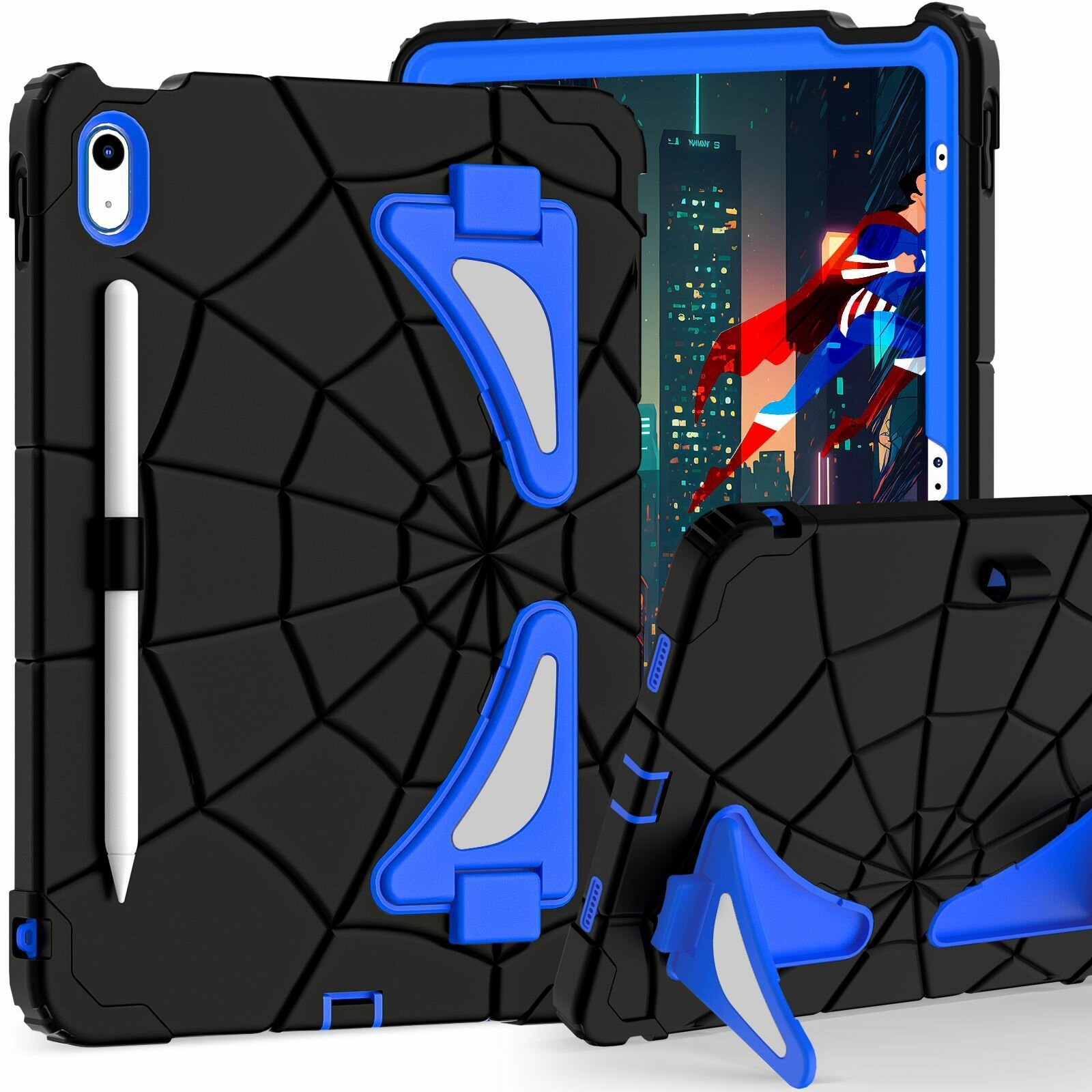 Подходит для iPad A16 11th(2025)/ iPad 10.9 чехол для планшета / сумка с отделением для ручки, кронштейном и плечевым ремнем, который можно держать в руке