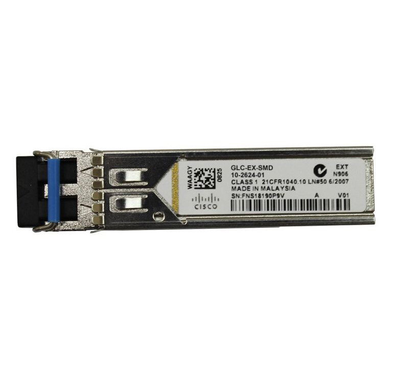 SFP-трансивер Cisco GLC-EX-SMD=, 1000BASE-EX, SMF, LC Duplex, 1310 нм, до 40 км