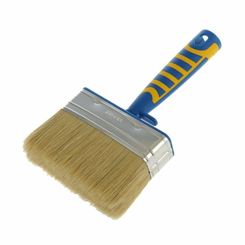 Кисть плоская, Акор, Профи, 35х120 мм, натуральная щетина, рукоятка двухкомпонентная, 160 35 120