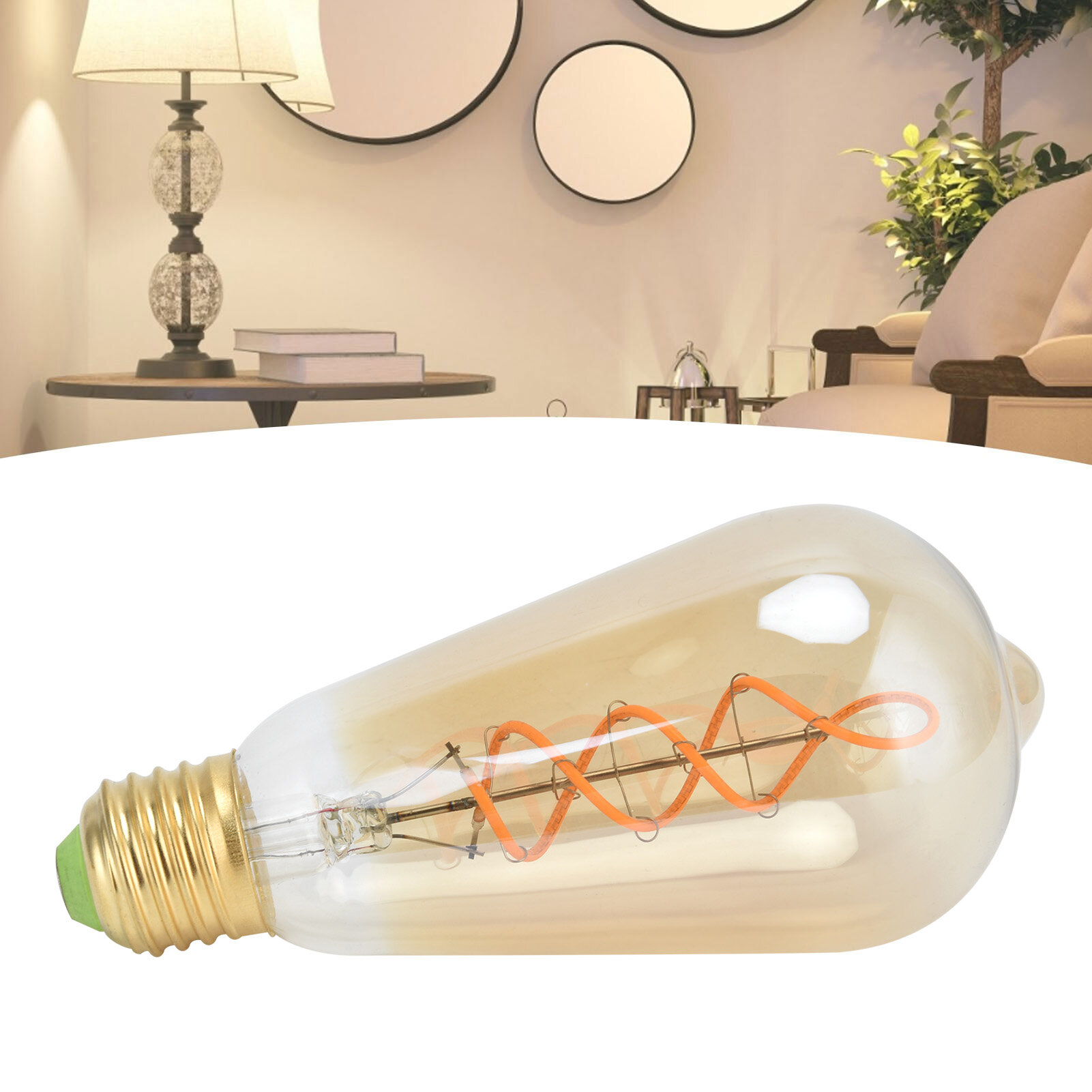 Лампочка с регулируемой яркостью, прозрачное стекло, высокая светопроницаемость, E27, патрон для лампы, теплый свет, 4 Вт, светодиодная лампа, 110 В