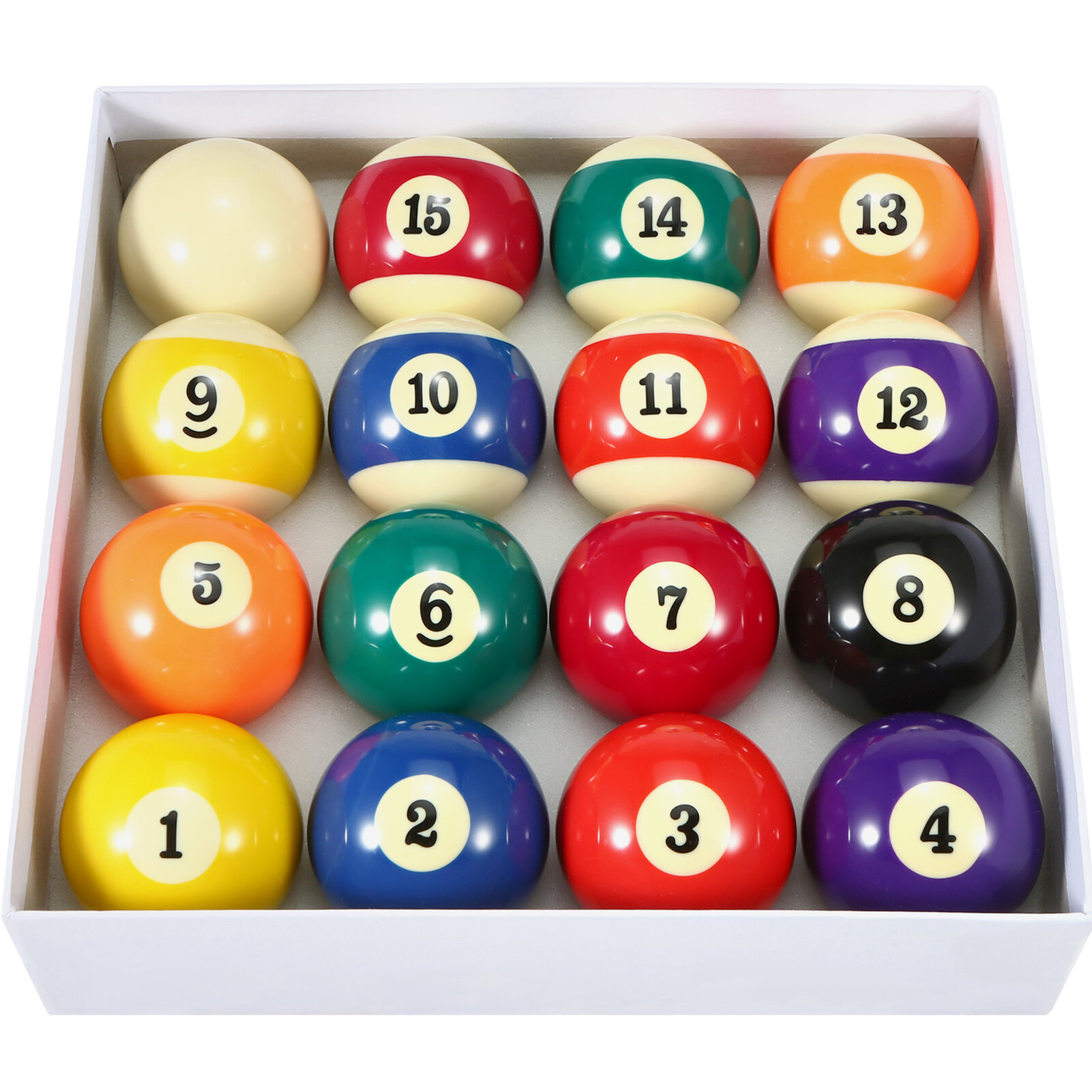 57,2 мм взрослый бильярдный шар, набор шаров для пула, полноразмерный американский стандартный набор шаров для пула, 16 шаров, прочный синтетический шар для пула из смолы