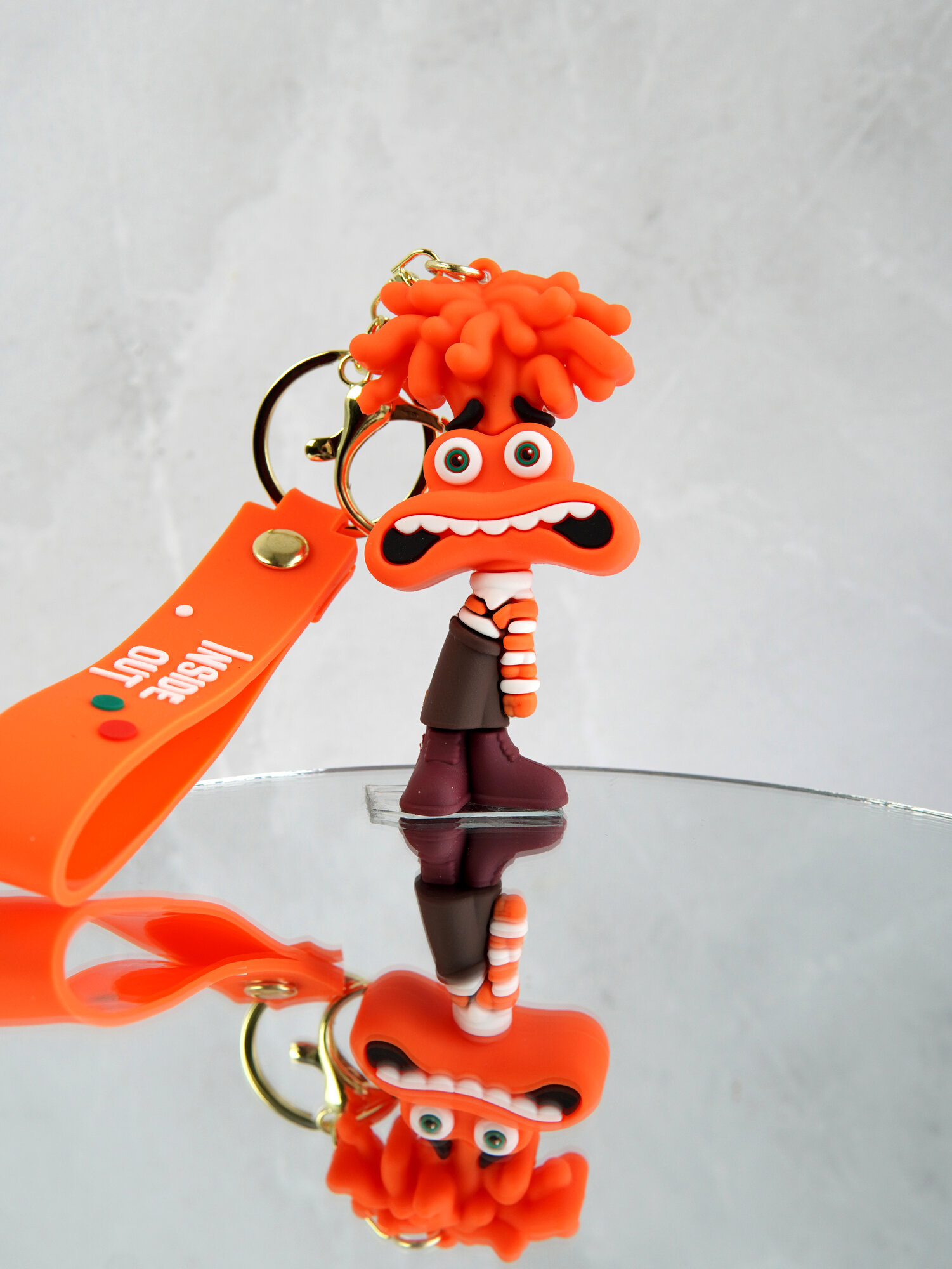 Брелок Тревожность из Головоломки, 8,5 см | Оранжевая эмоция | Тревожный аксессуар | Подарок | Panda_Print