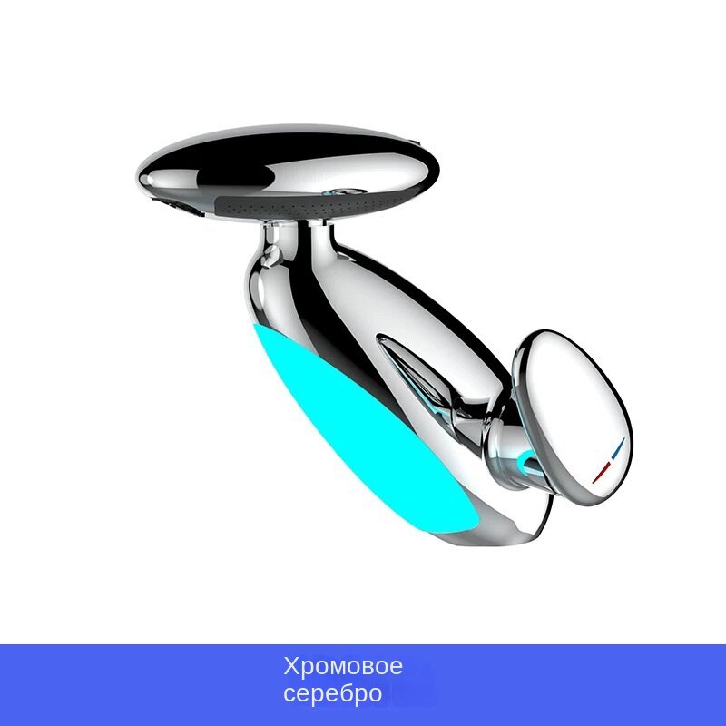 Многофункциональный выдвижной смеситель с подсветкой, поворотным смесителем горячей и холодной воды с четырьмя регулировками