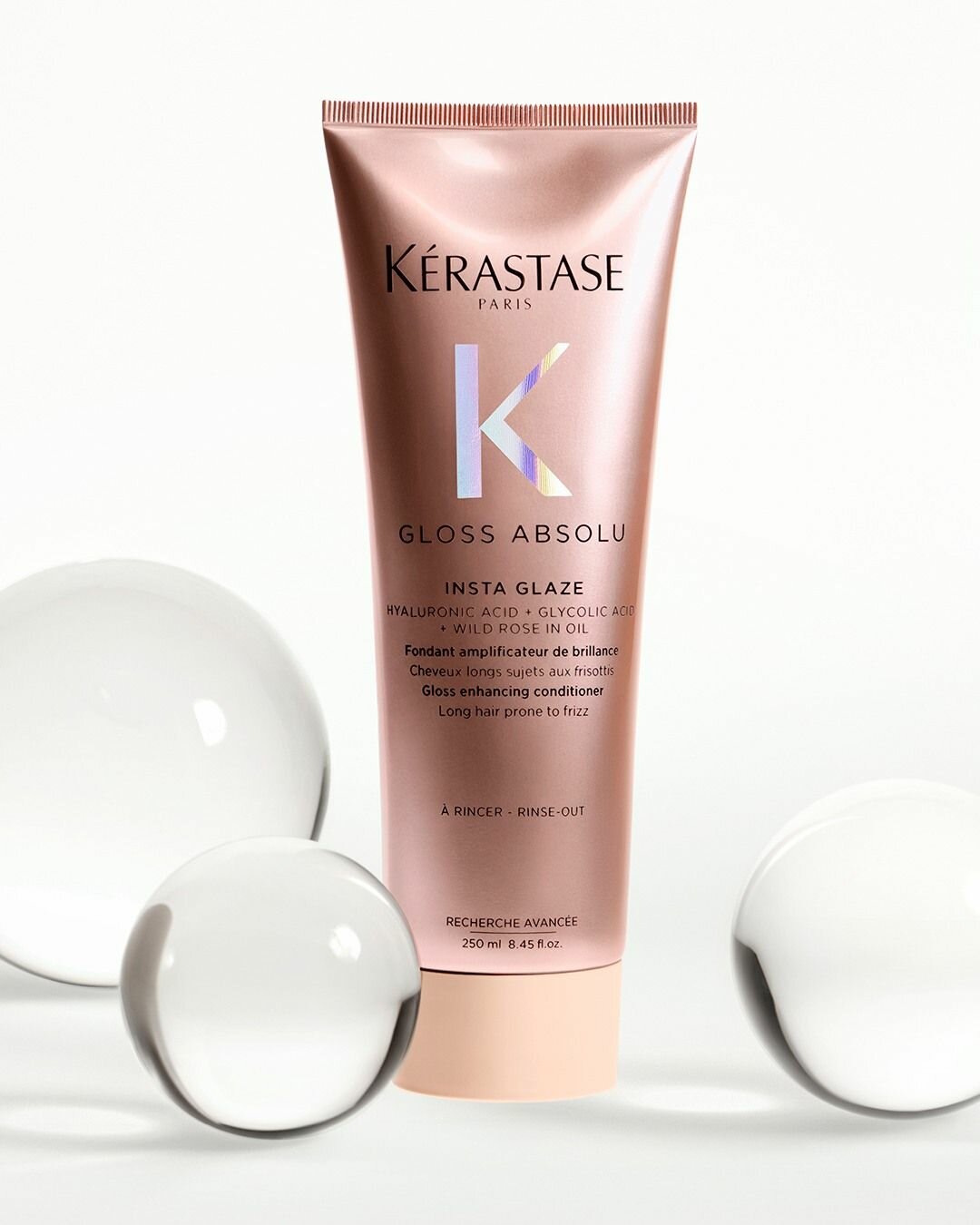 Kérastase Gloss Absolu Insta-Glaze Молочко, усиливающее блеск для склонных к пушению волос, 250 мл